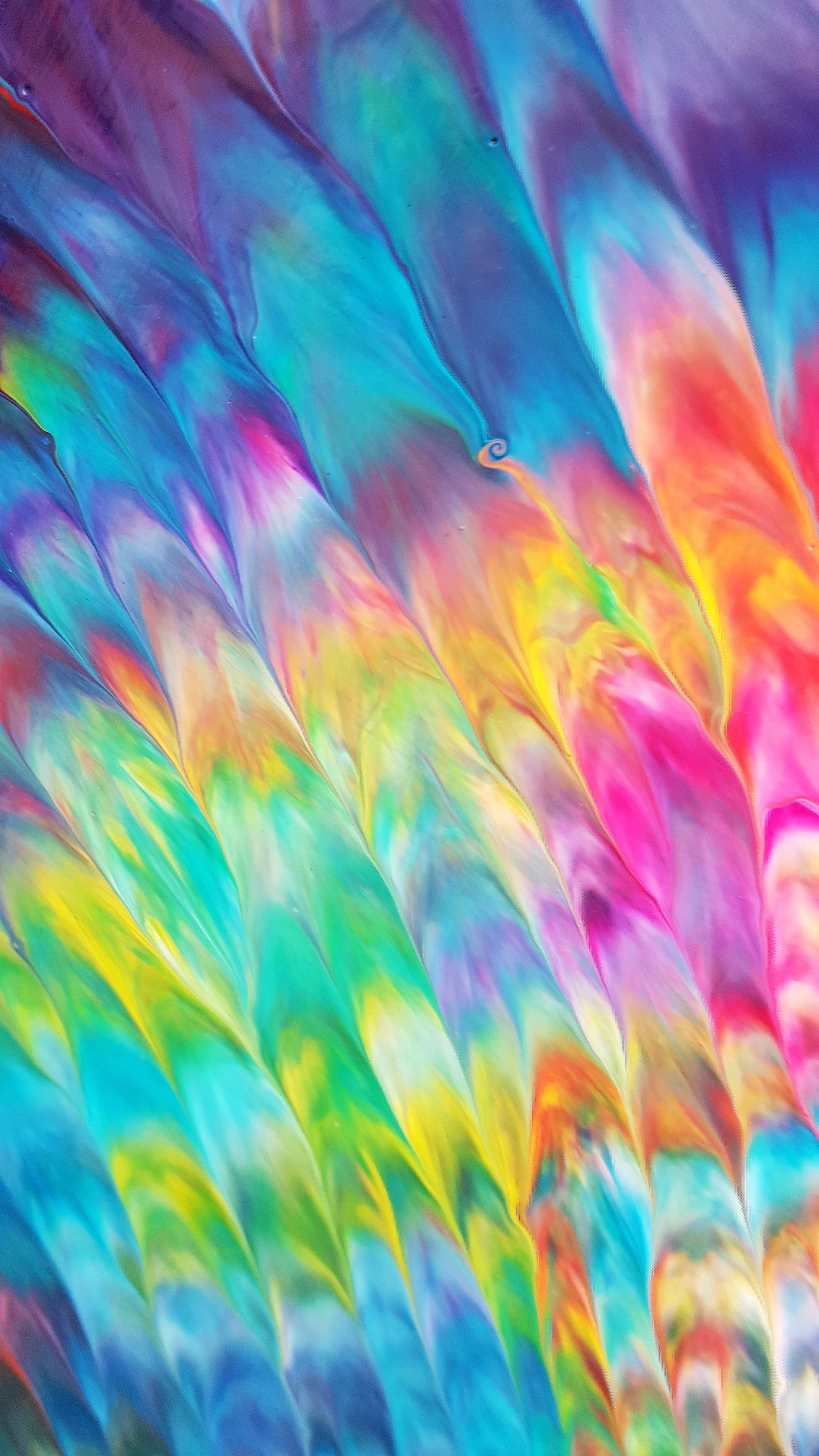 Psychedelic Waterfall No. 3 | 36 x 36 IN – Alexandra Romano Art