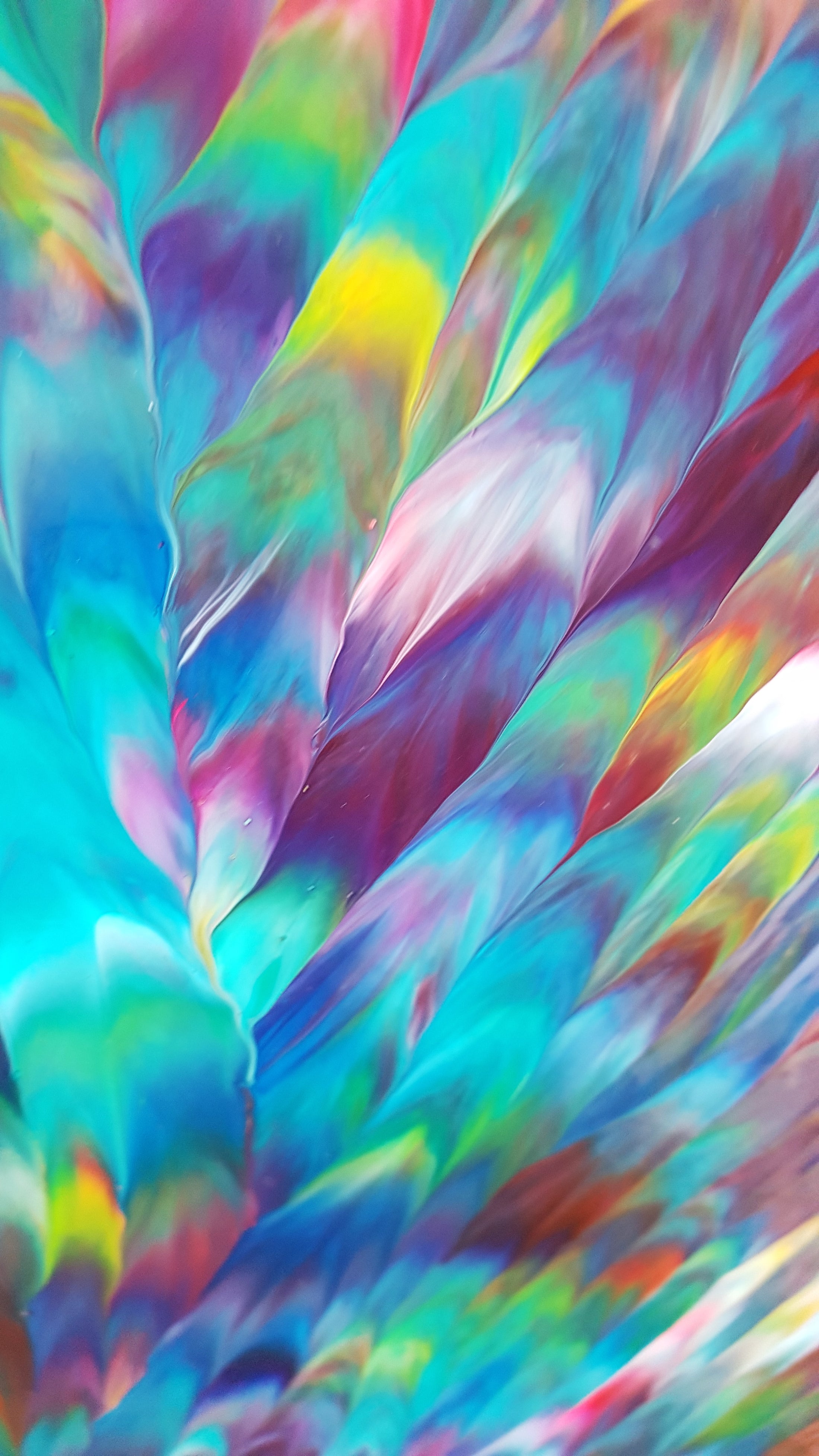 Psychedelic Waterfall No. 3 | 36 x 36 IN – Alexandra Romano Art