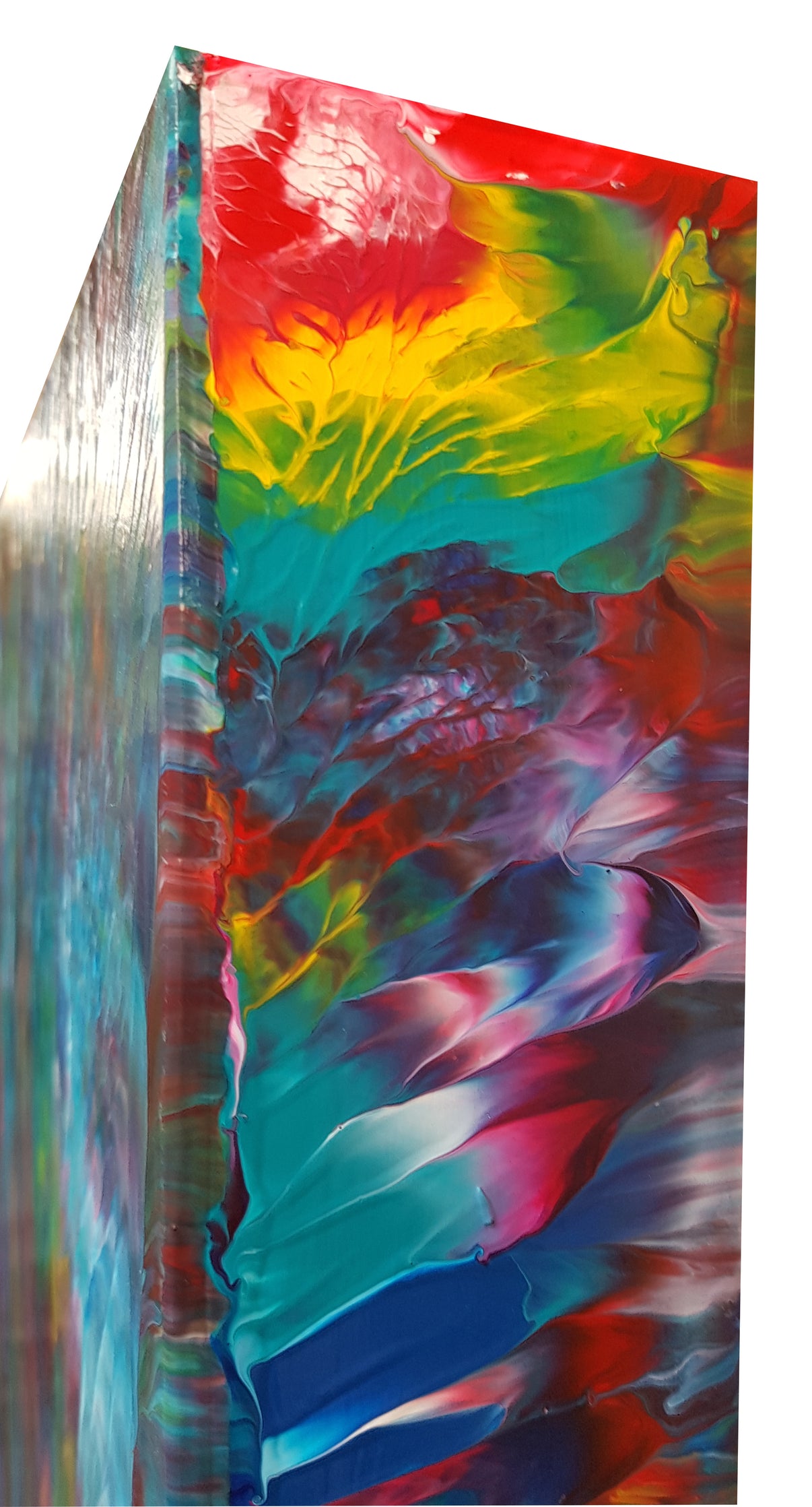 Psychedelic Waterfall No. 3 | 36 x 36 IN – Alexandra Romano Art