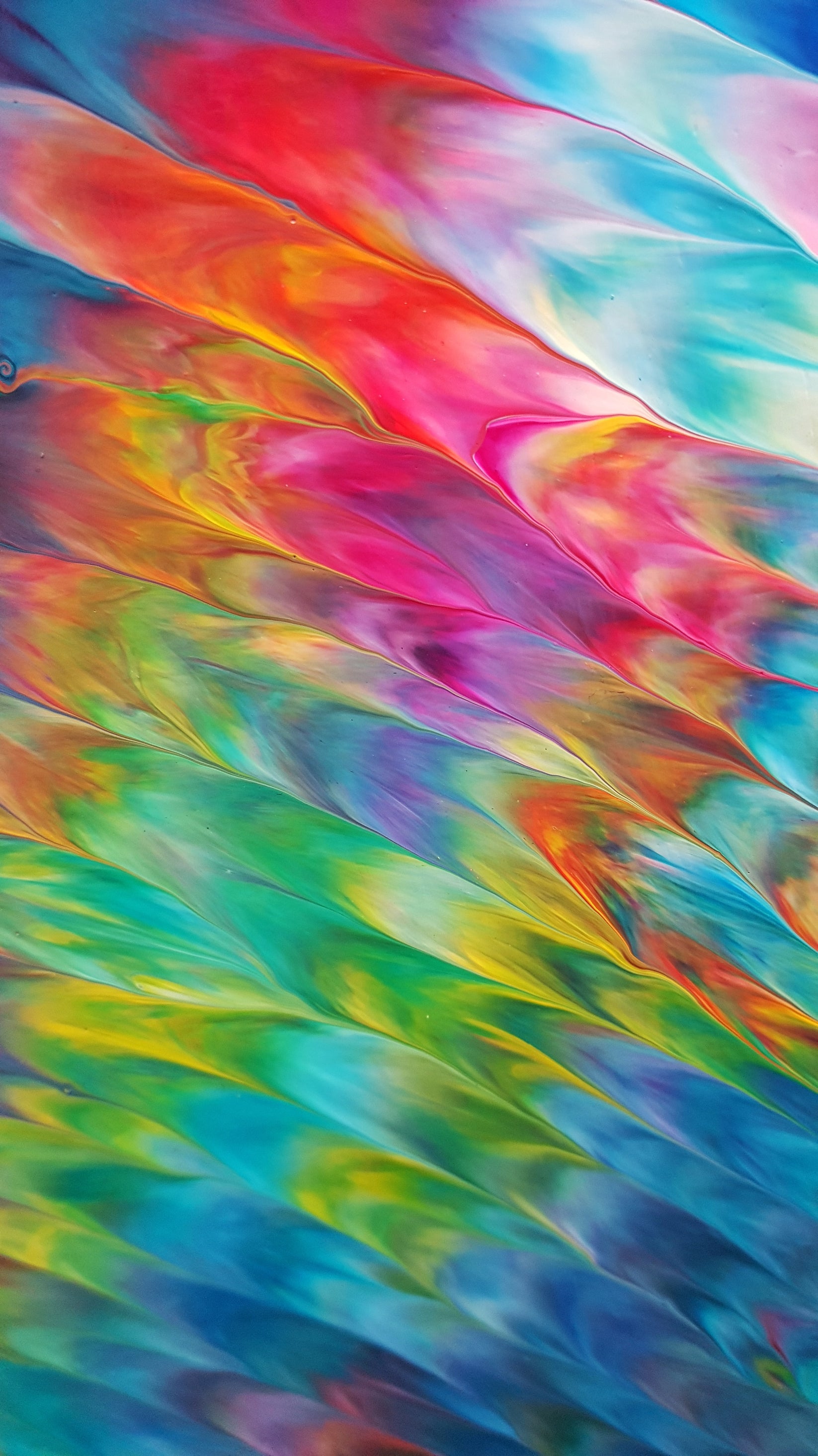 Psychedelic Waterfall No. 3 | 36 x 36 IN – Alexandra Romano Art