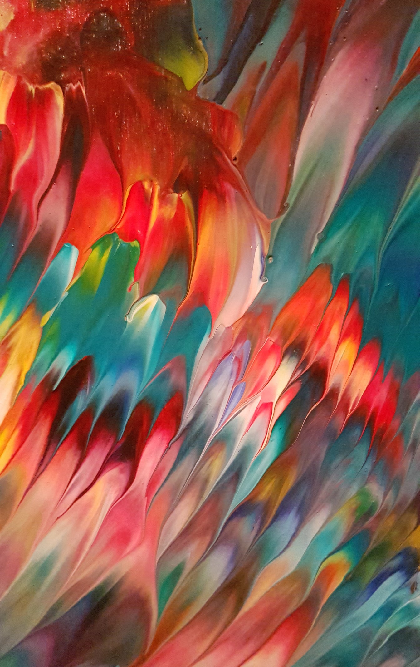 Psychedelic Waterfall No. 5 | 60" x 60" – Alexandra Romano Art